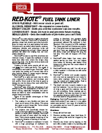 Damon Industries Red-Kote Gas Tank Liner